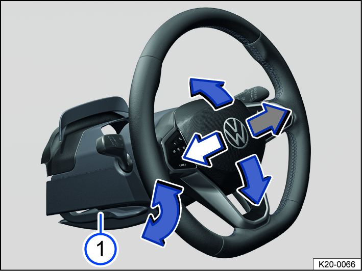Adjusting the steering wheel position 2022 Volkswagen Jetta | Owner’s ...